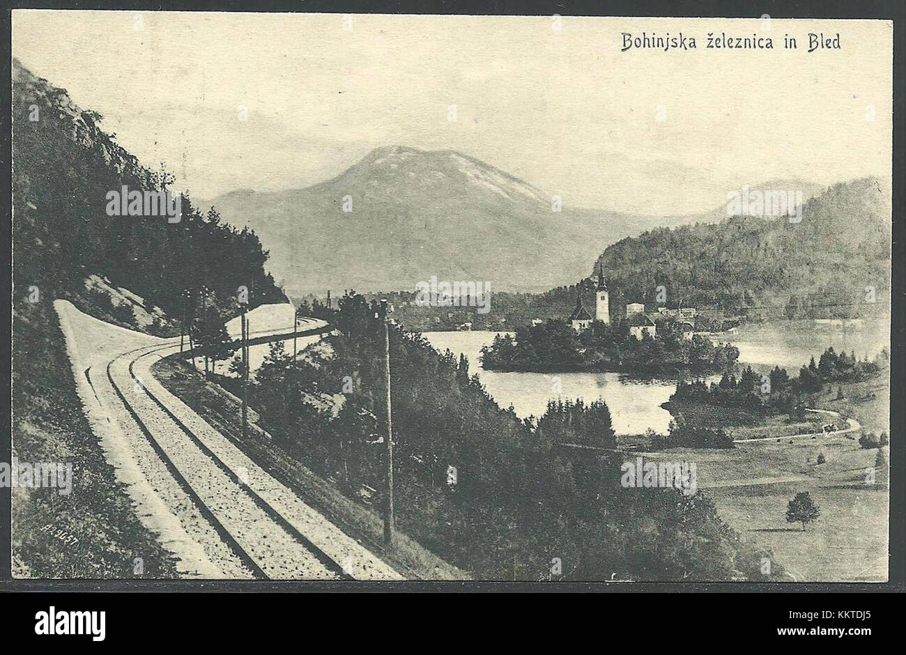 This 1923 postcard shows a view of Bled, Slovenia, showcasing its ...