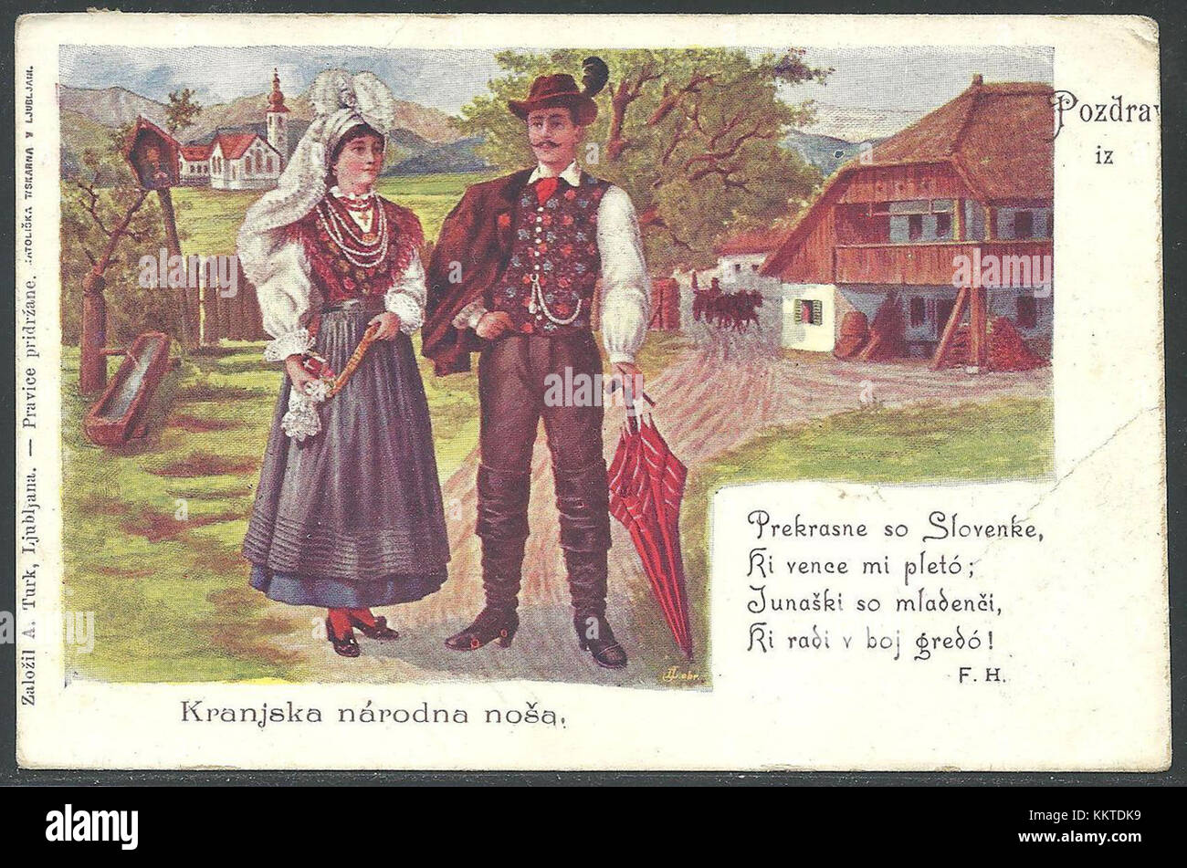 Postcard of Upper Carniola 1900 Stock Photo - Alamy