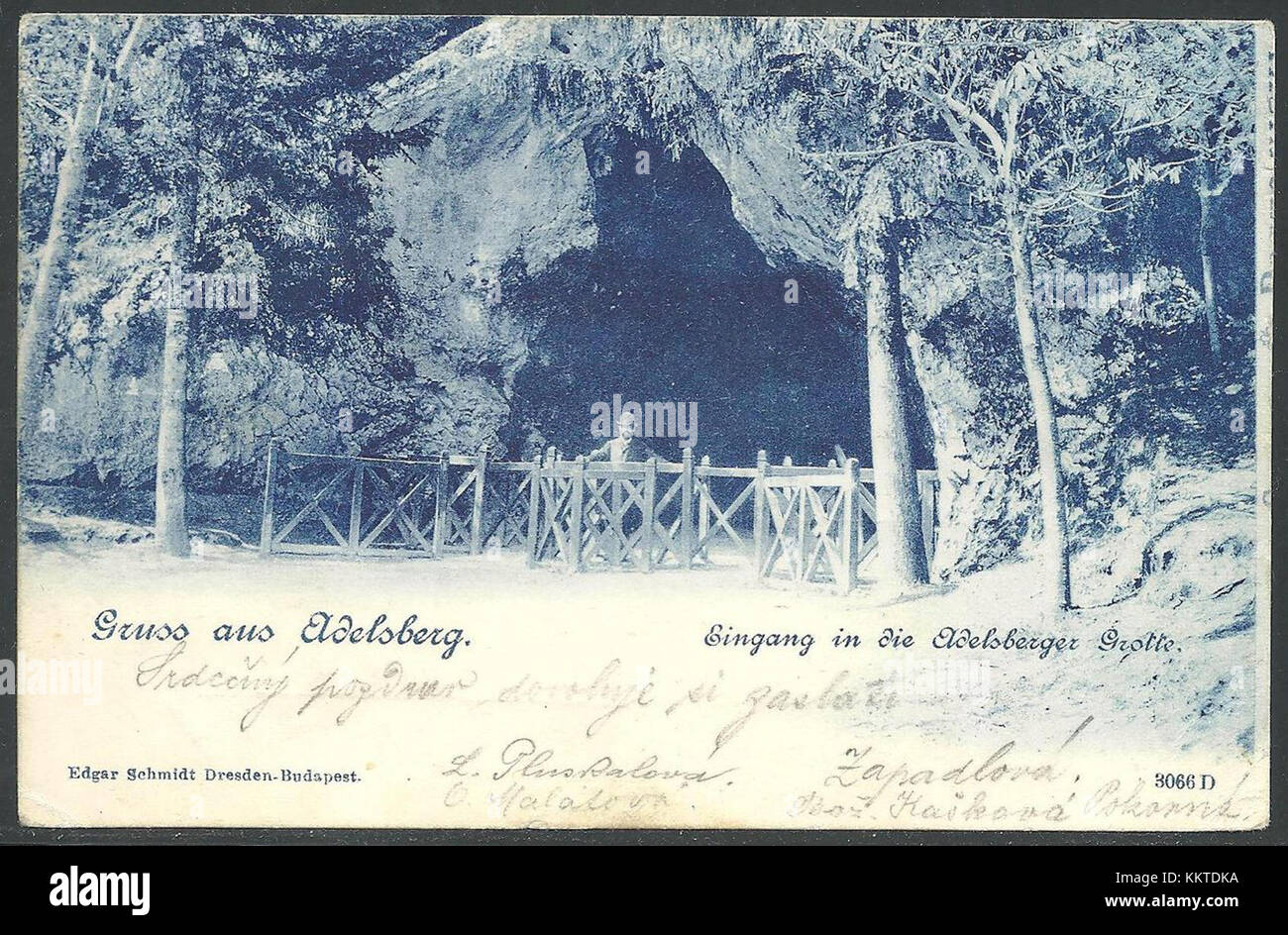 Postcard of Postojna Cave 1899 Stock Photo - Alamy