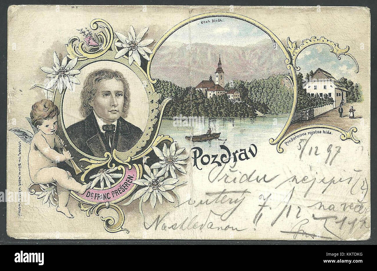 Postcard of Bled 1897 (2 Stock Photo - Alamy