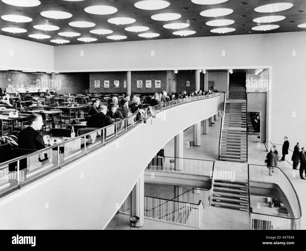Fornebu International Airport, FBU, Oslo. Interior of terminal, lounge ...