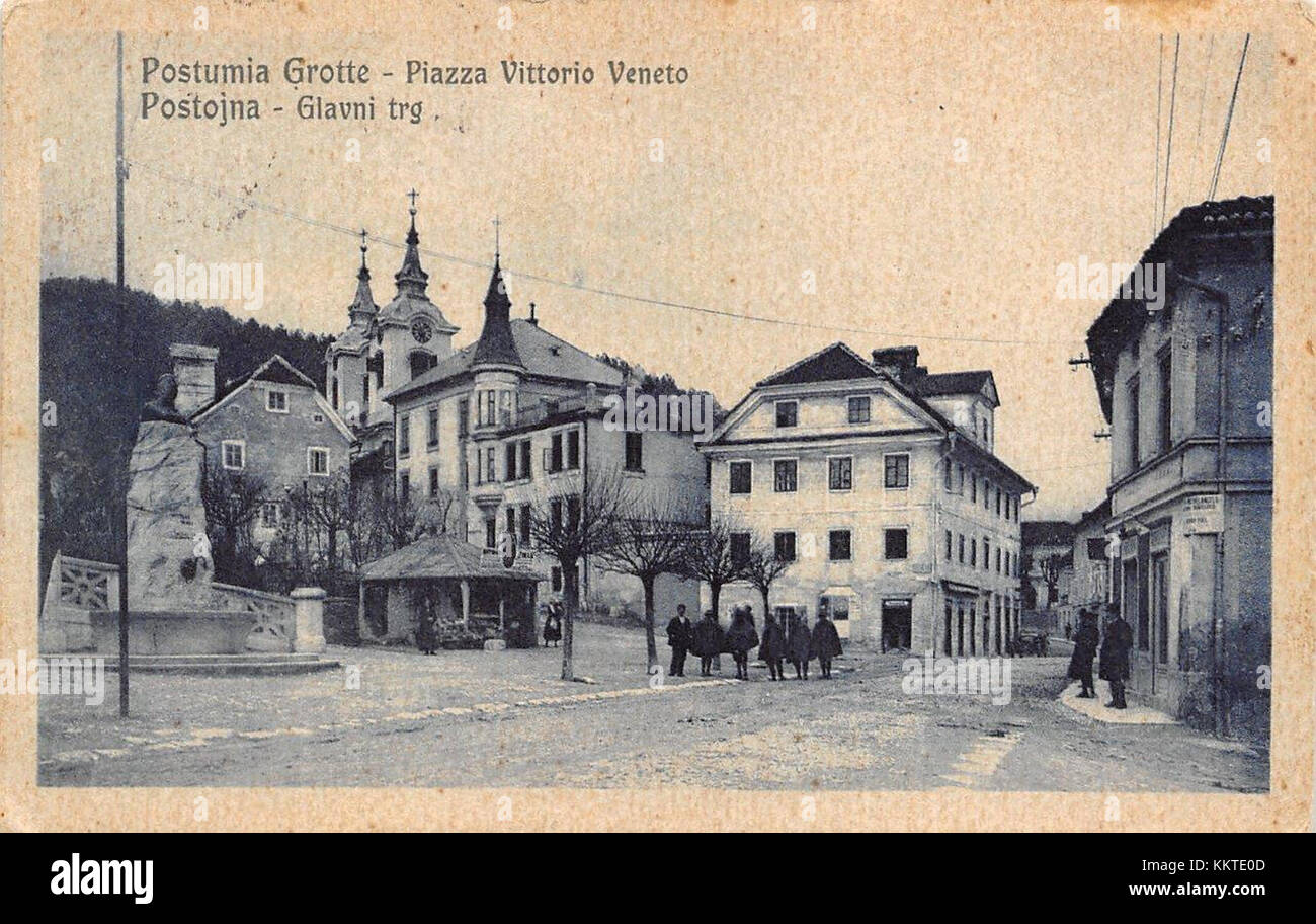 Postcard of Postojna (7 Stock Photo - Alamy