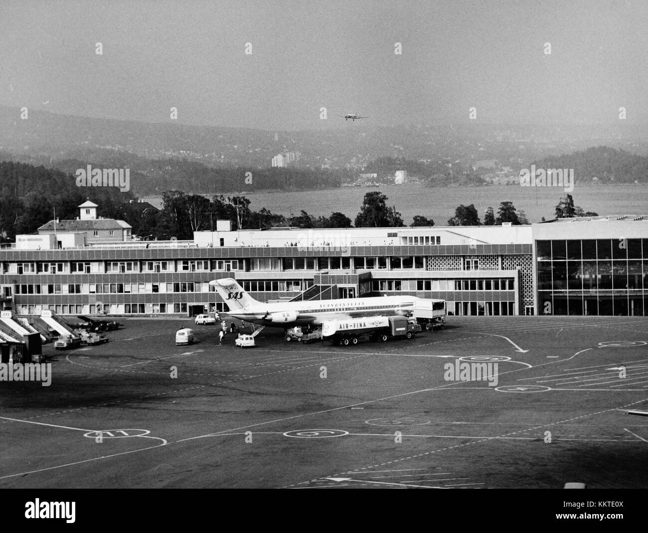Photograph of the exterior of the cargo terminal at Fornebu ...