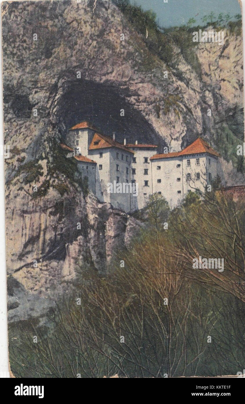 The *Postcard of Predjama Castle* from the 1910s showcases the iconic ...