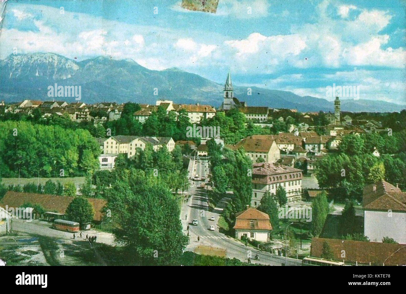 Postcard of Kranj 1967 Stock Photo - Alamy
