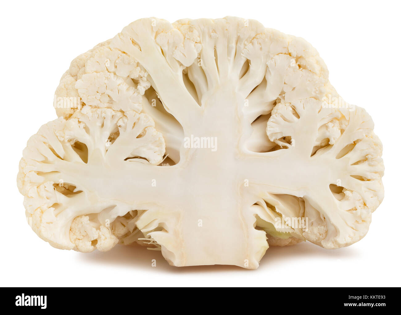 sliced cauliflower path isolated Stock Photo - Alamy