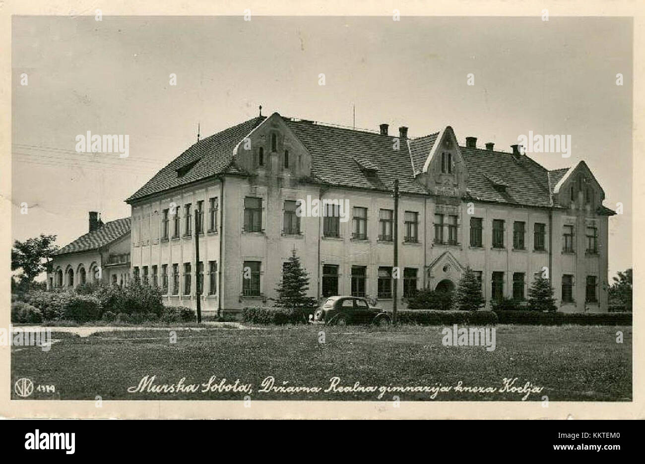 This postcard features an image of Murska Sobota, a town in Slovenia ...