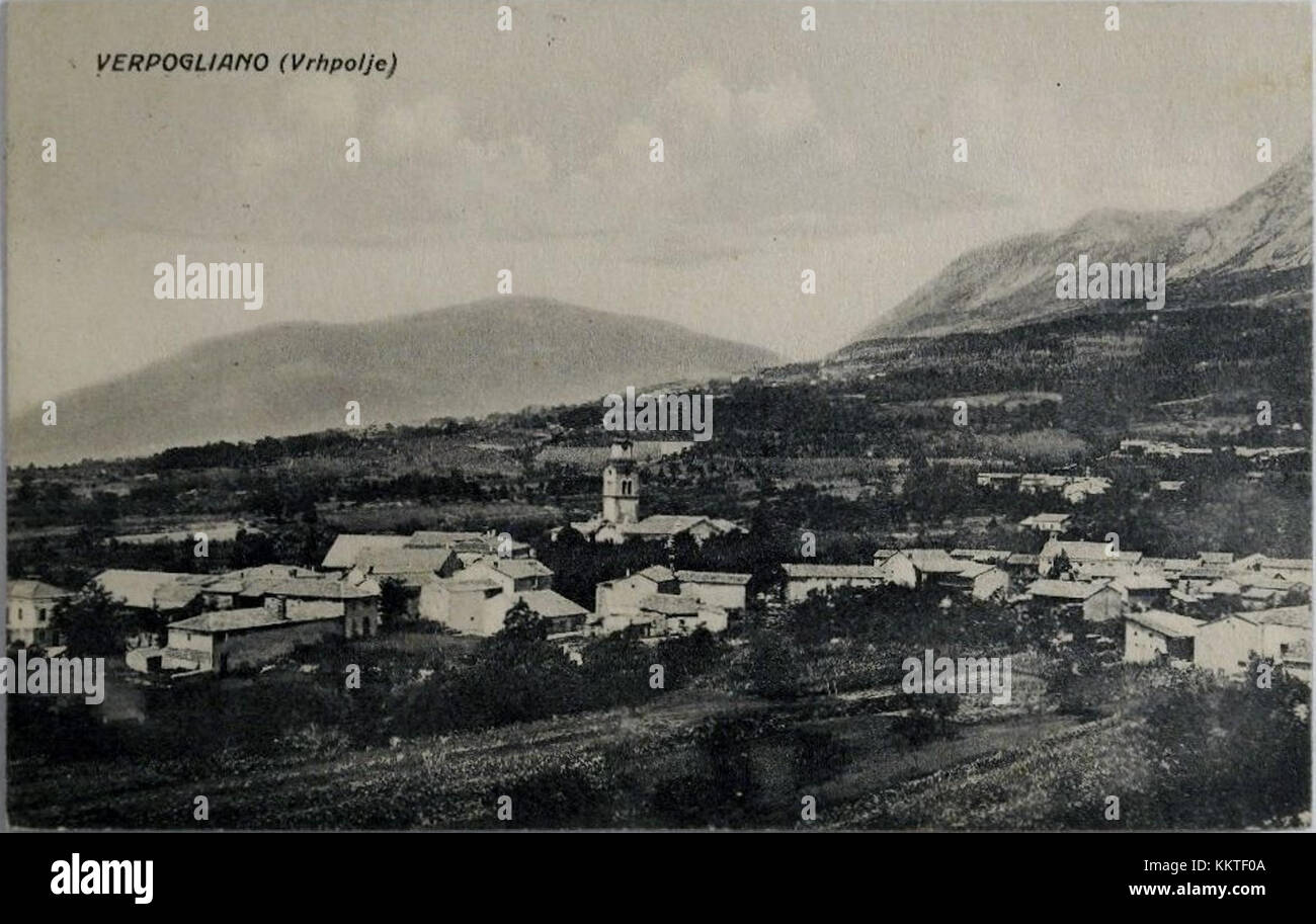 This postcard showcases the village of Vrhpolje, capturing its scenic ...