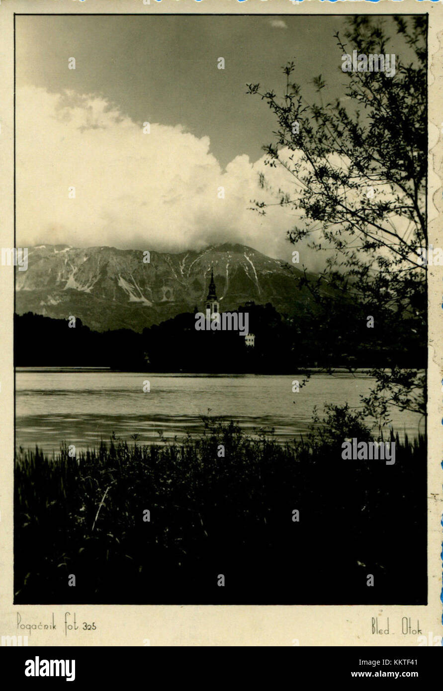 Postcard of Bled (30 Stock Photo - Alamy