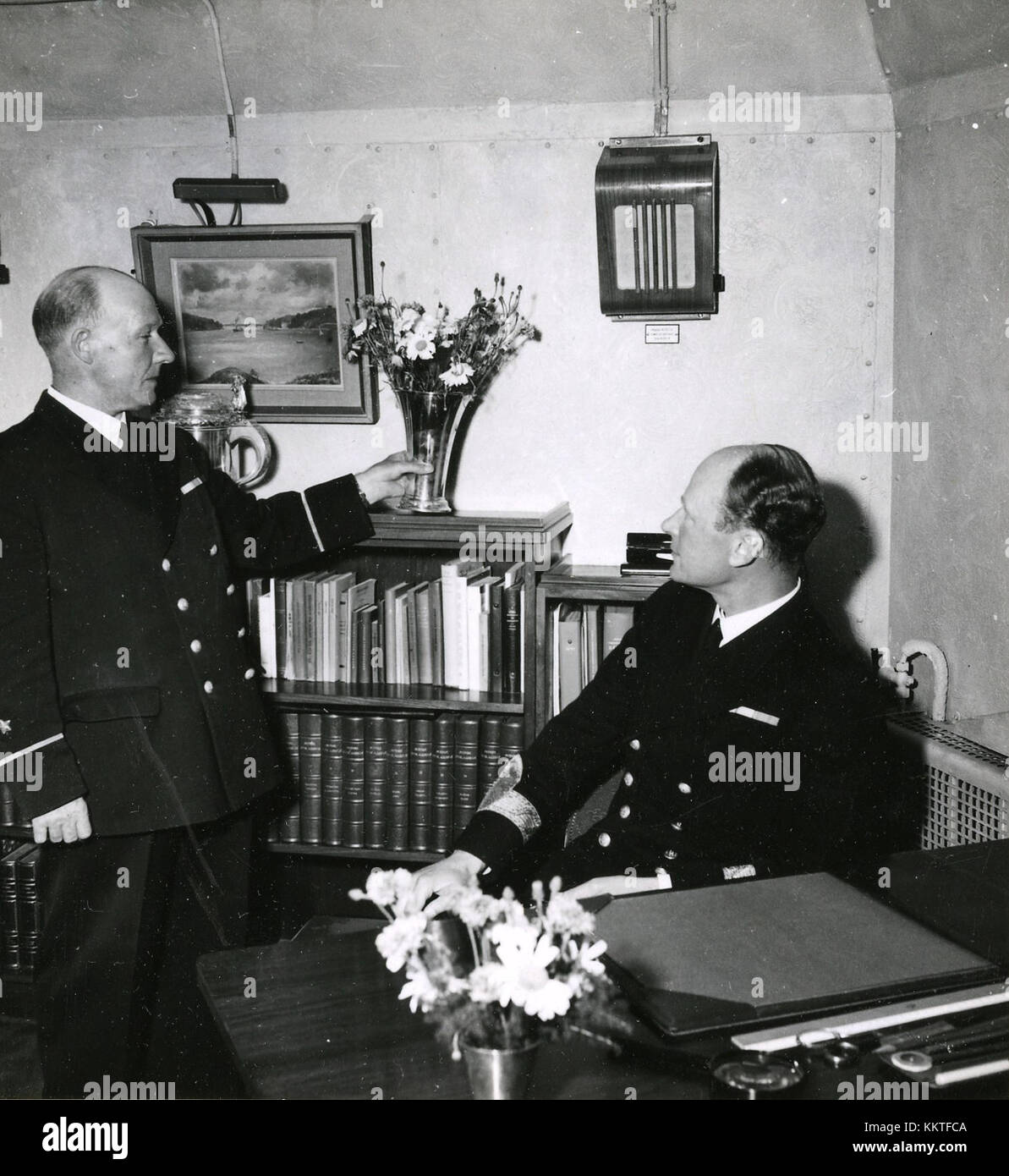 The Chief of the Swedish Coastal Fleet is aboard his flagship, the HMS ...