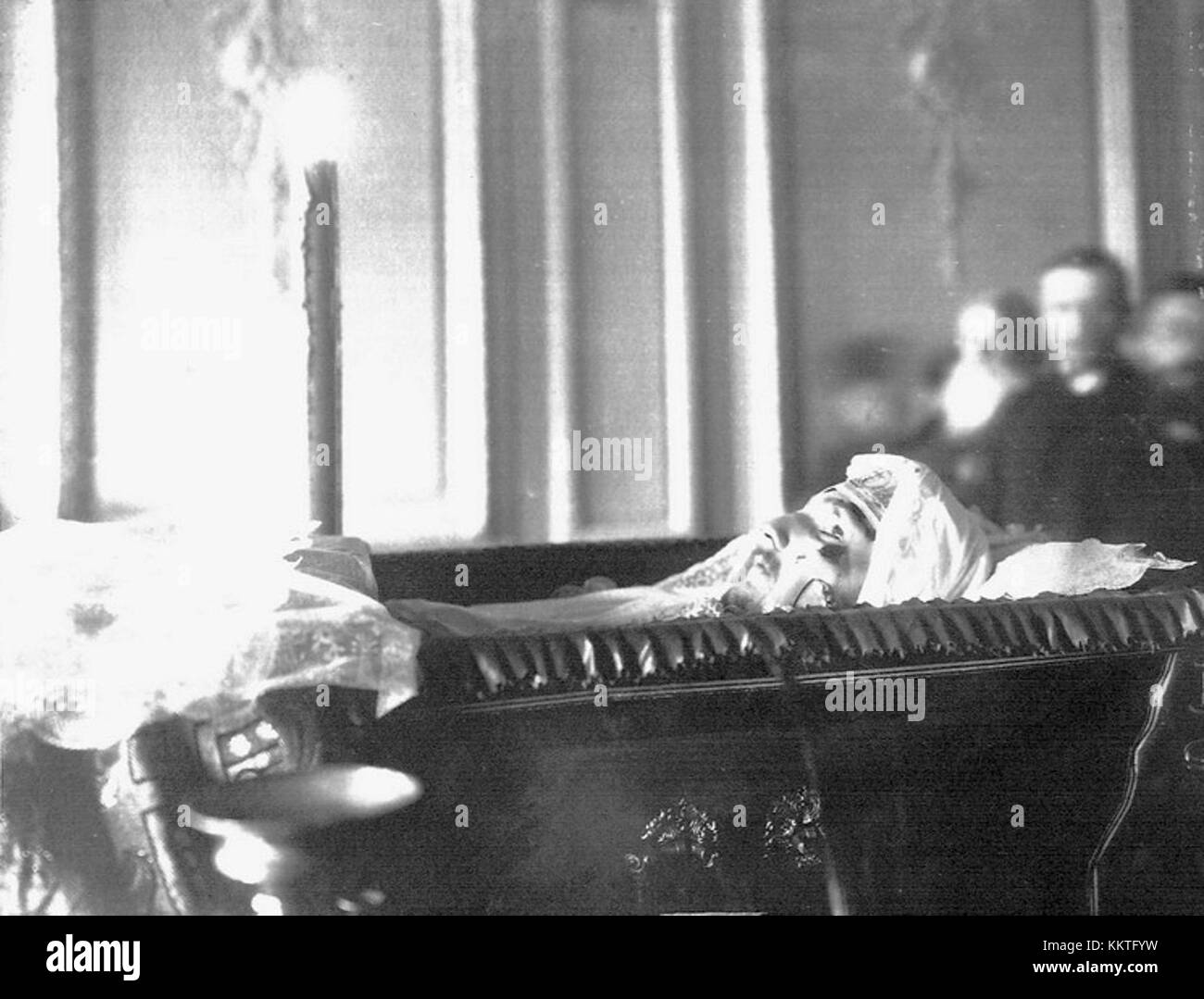 This image captures the deathbed of Schmit NP, a moment in history ...