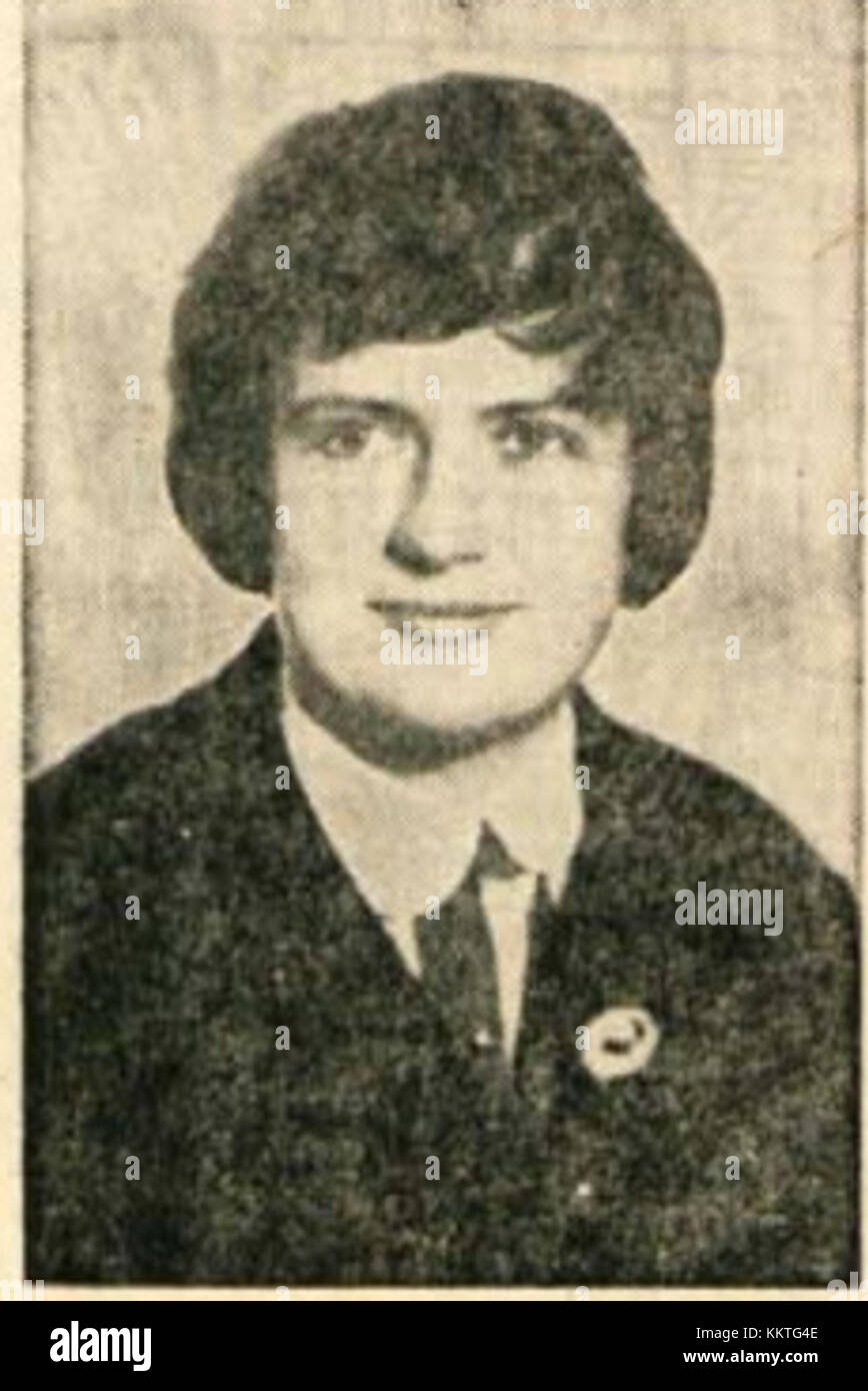 Photograph of Slovenian painter Melita Vovk, taken in 1968, showcasing ...