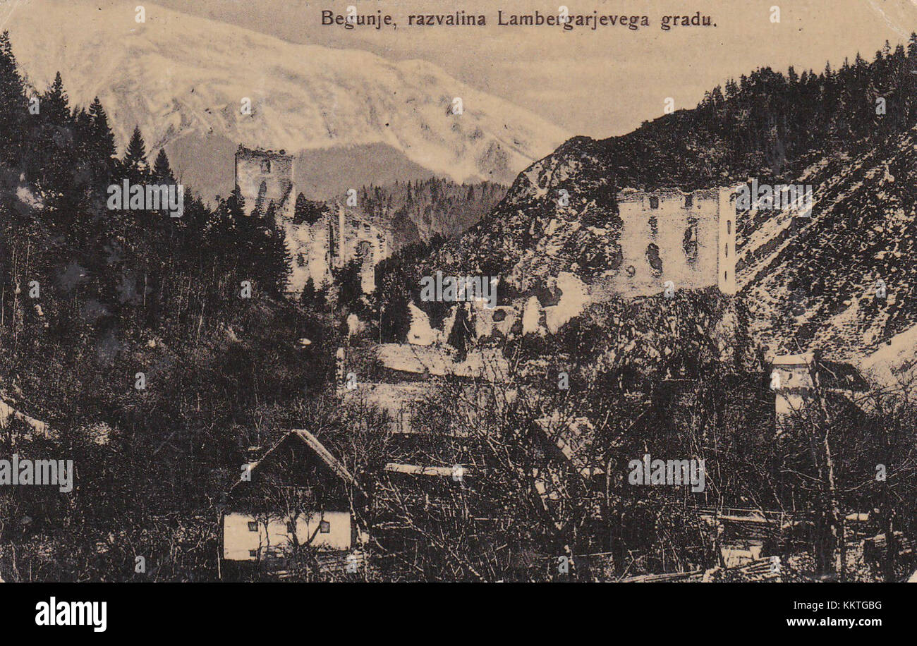 A vintage postcard of Kamen Castle, dating back to 1908. The postcard ...