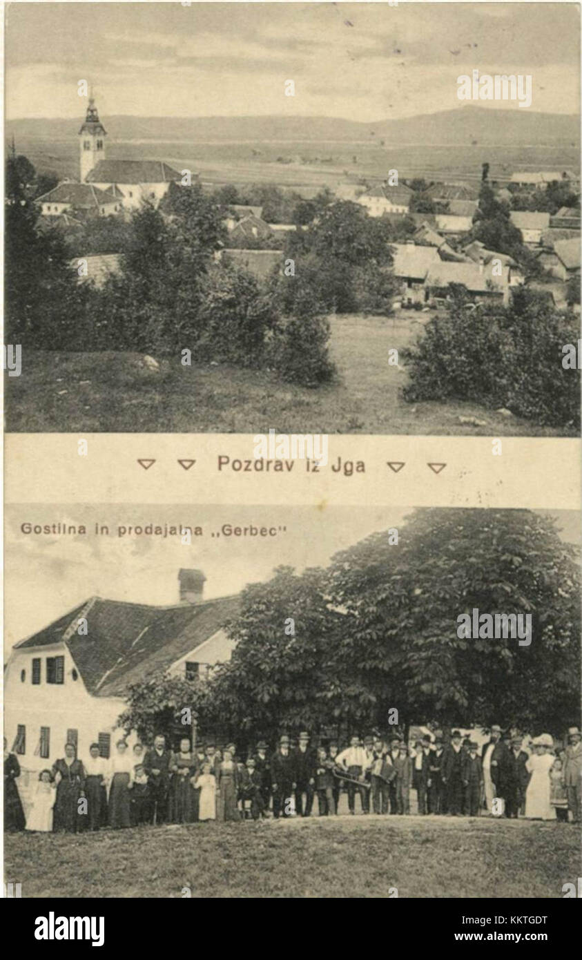 This postcard from the 1910s depicts the town of Ig, offering a glimpse ...