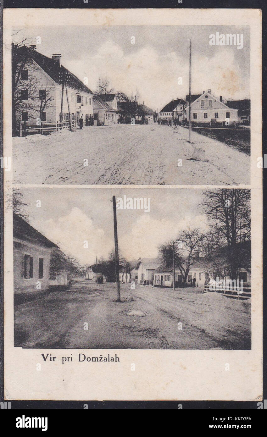 A postcard from 1929 featuring Vir, a location likely significant for ...
