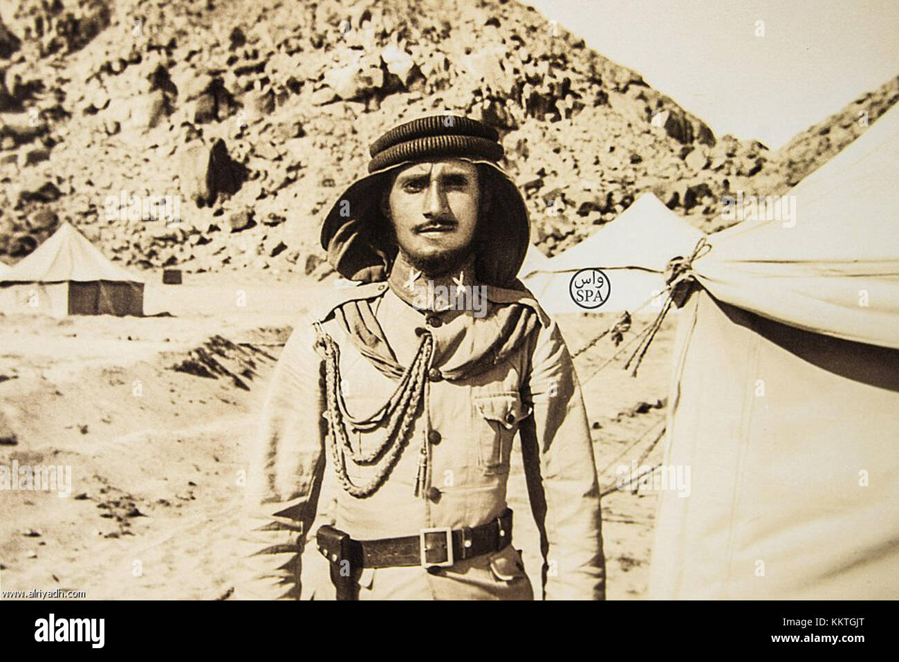 This refers to an image of a Saudi Arabian soldier from 1944, likely ...