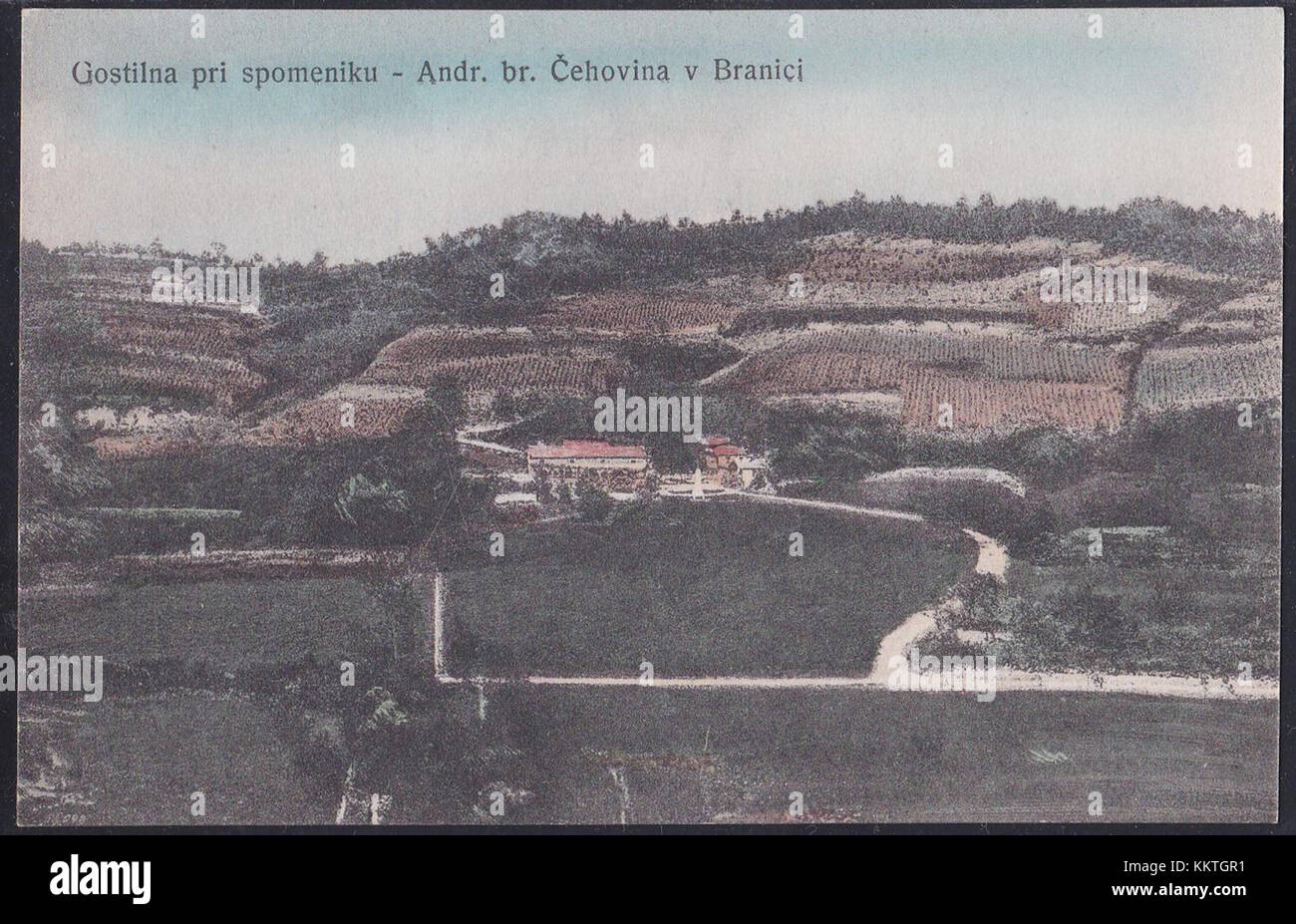 A 1915 postcard depicting Branica, showcasing its historical ...