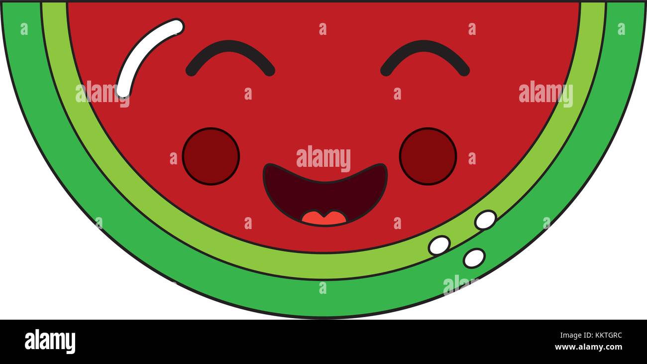 Watermelon smile smiling cute Stock Vector Images - Alamy