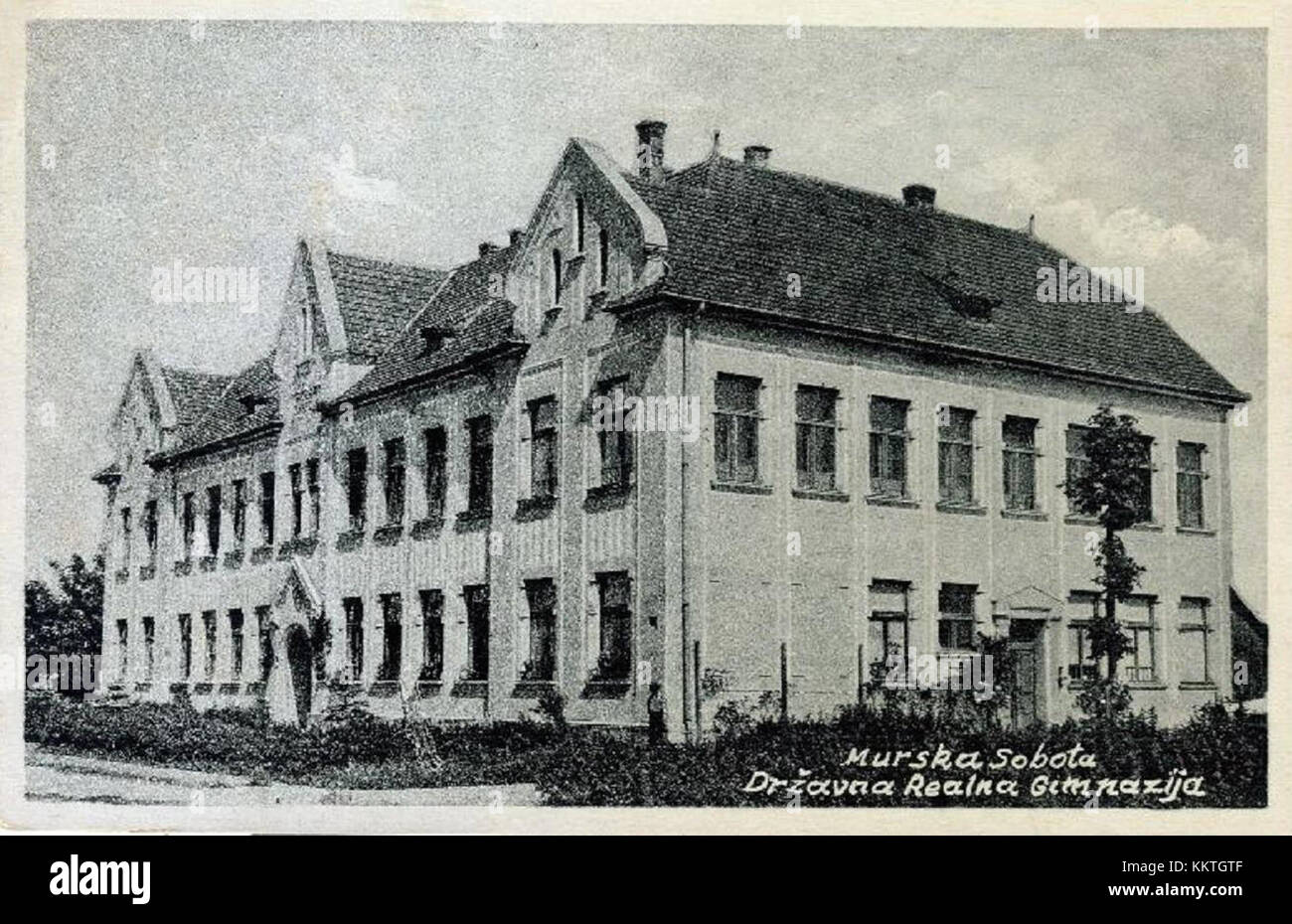 A vintage postcard from 1940 depicting Murska Sobota, a town in ...
