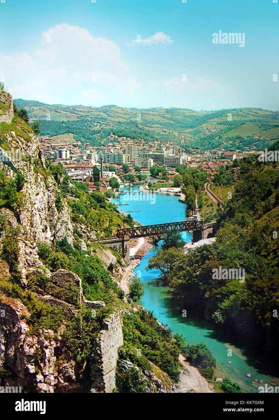 The narrow gauge railway extension between Stari Grad and Uzice crosses ...