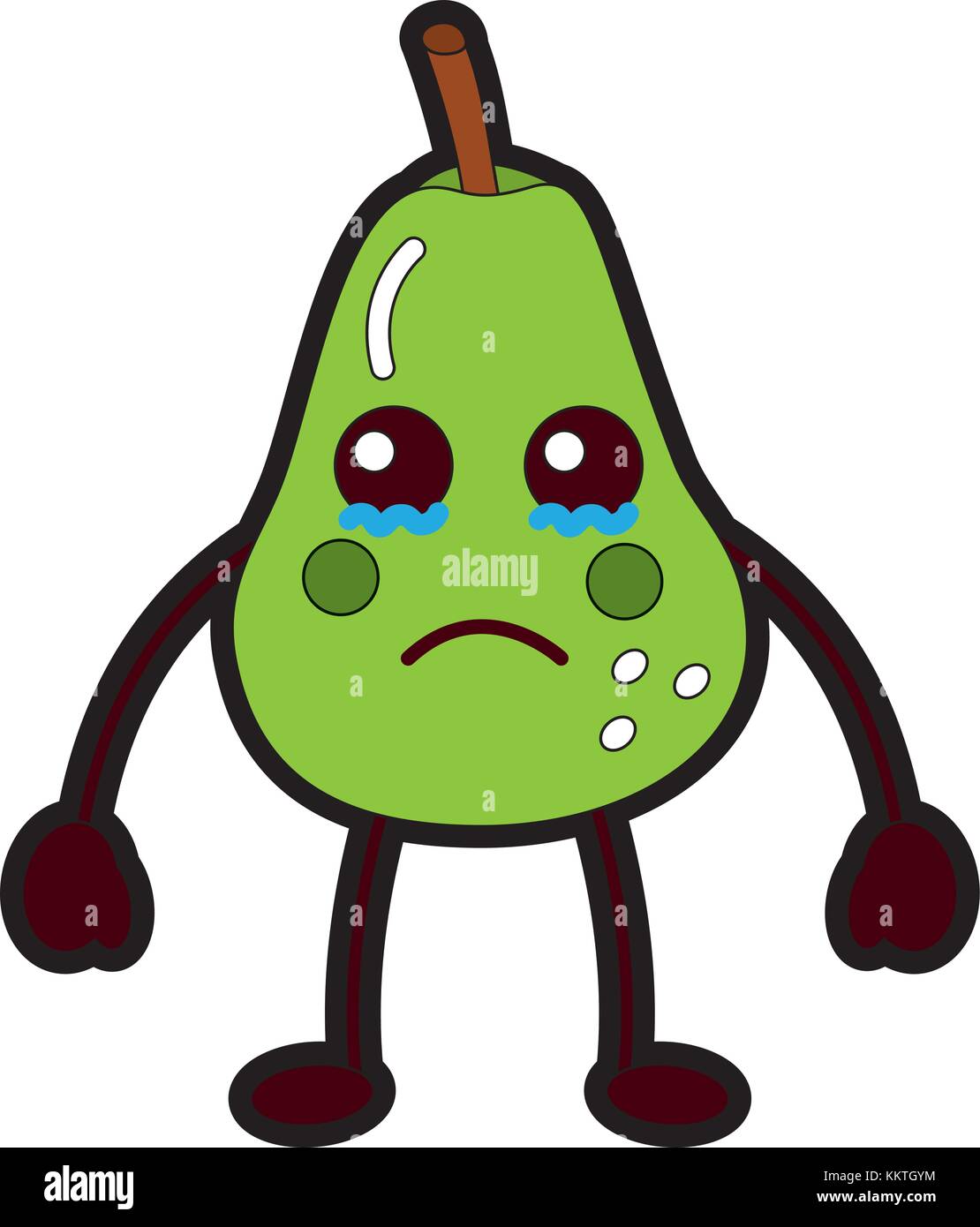 kawaii fruit pear character cartoon image Stock Vector Image & Art - Alamy