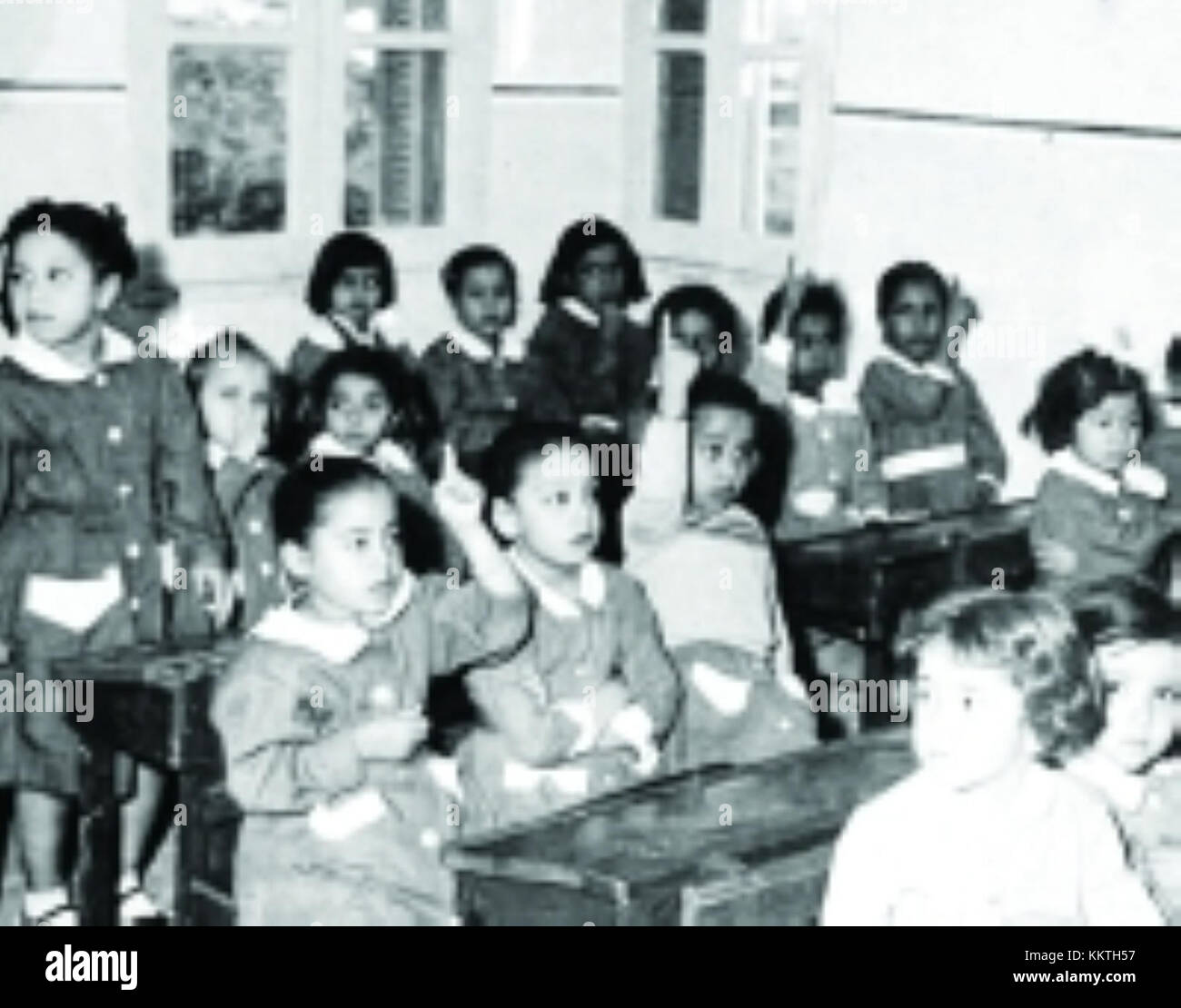 This photograph captures a classroom setting in Saudi Arabia ...