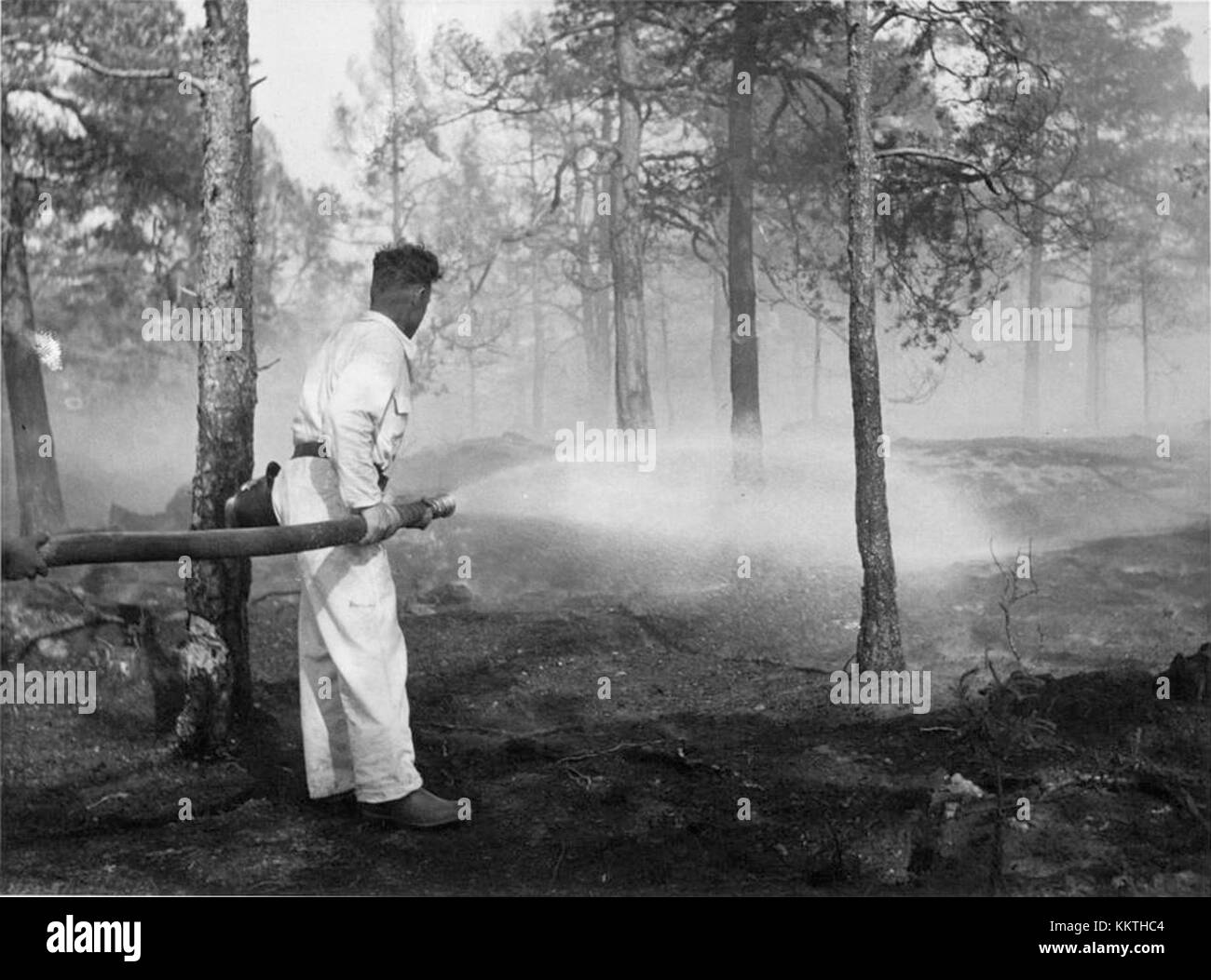 Damage control training fire Black and White Stock Photos & Images - Alamy