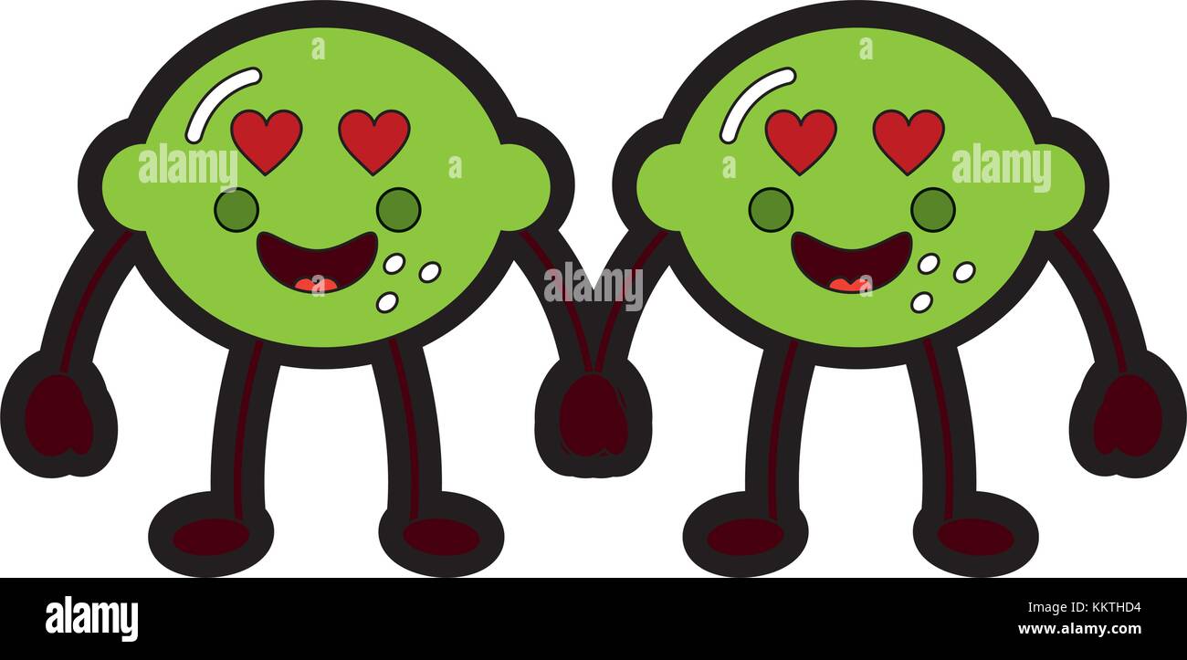 pair kawaii lemon cartoon cheerful character Stock Vector Image & Art ...