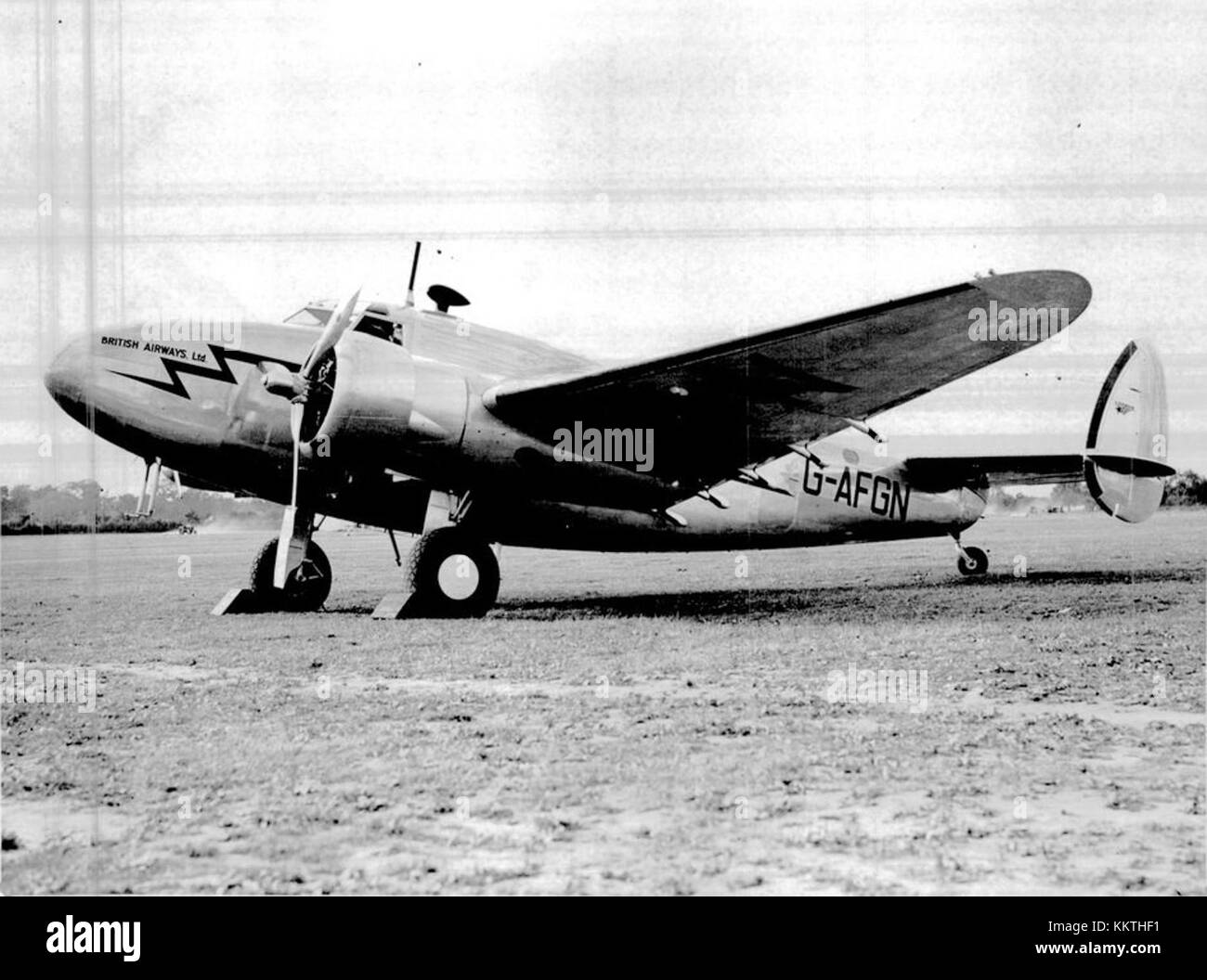 British Airways' new fast plane, the Lockheed 14, was photographed at ...