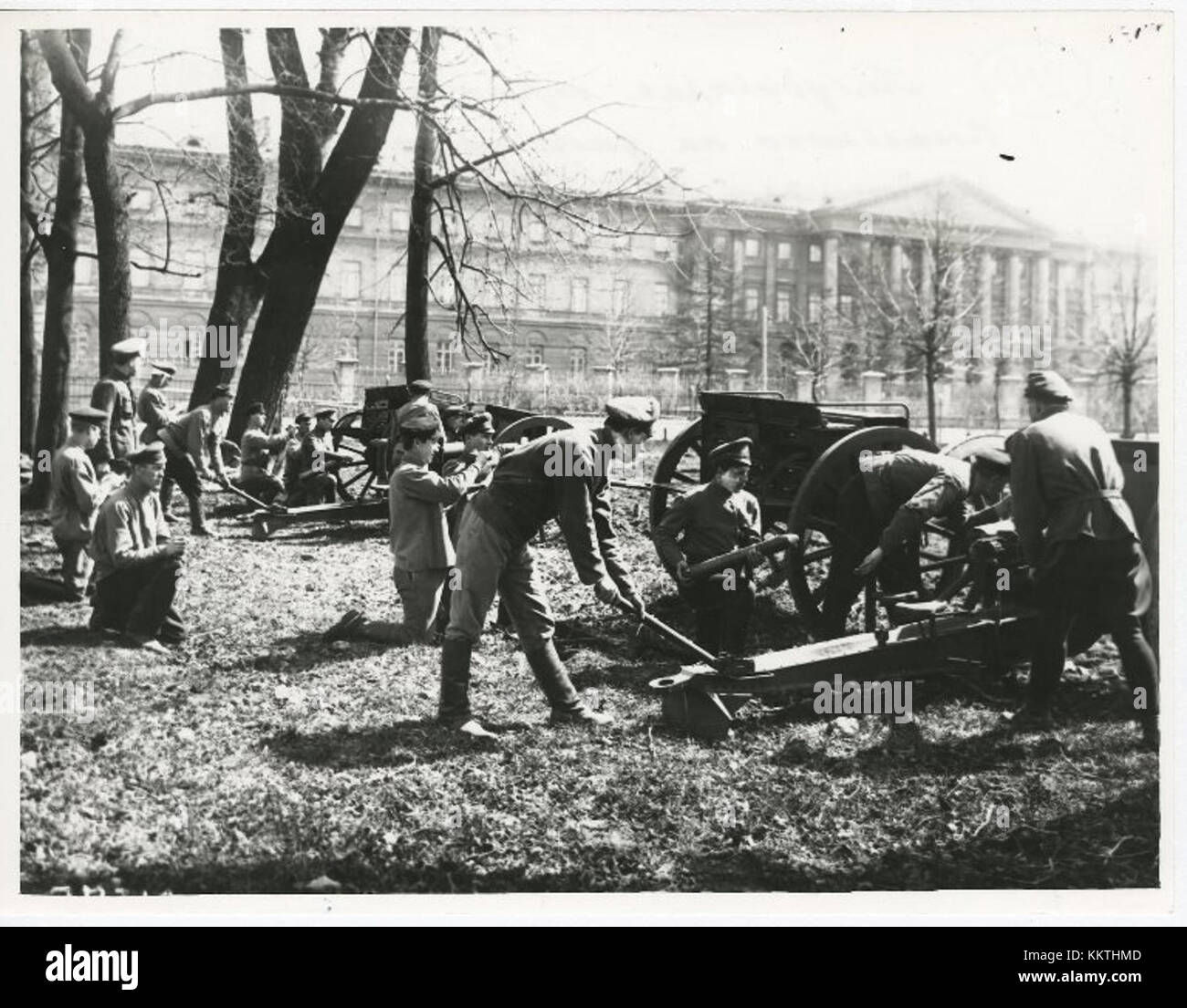 The Smolny Guards, a semi-squadron, performing tactical maneuvers ...