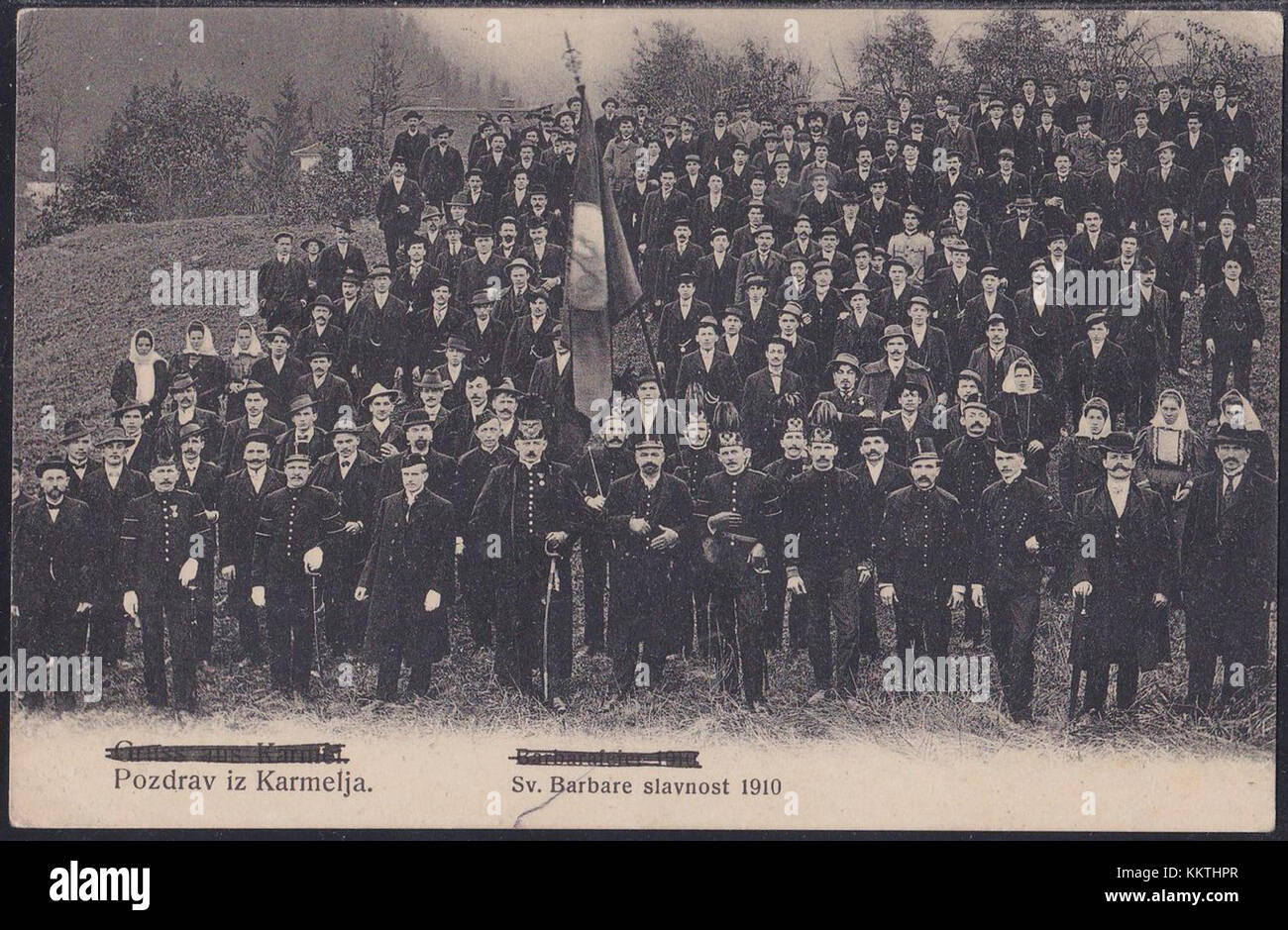 This postcard from 1910 depicts Krmelj, a picturesque town known for ...