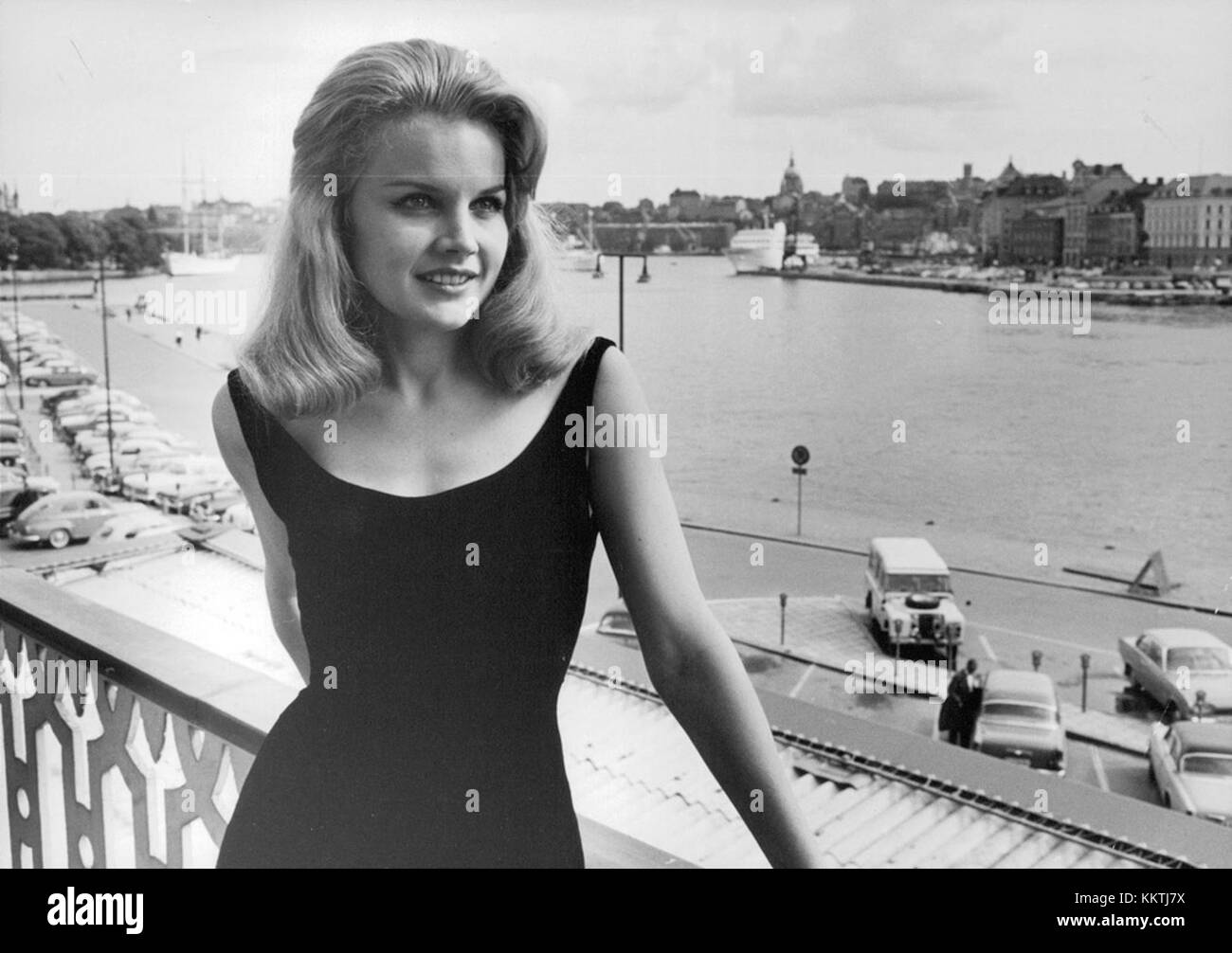 A photograph of American actress Carroll Baker taken in Stockholm ...