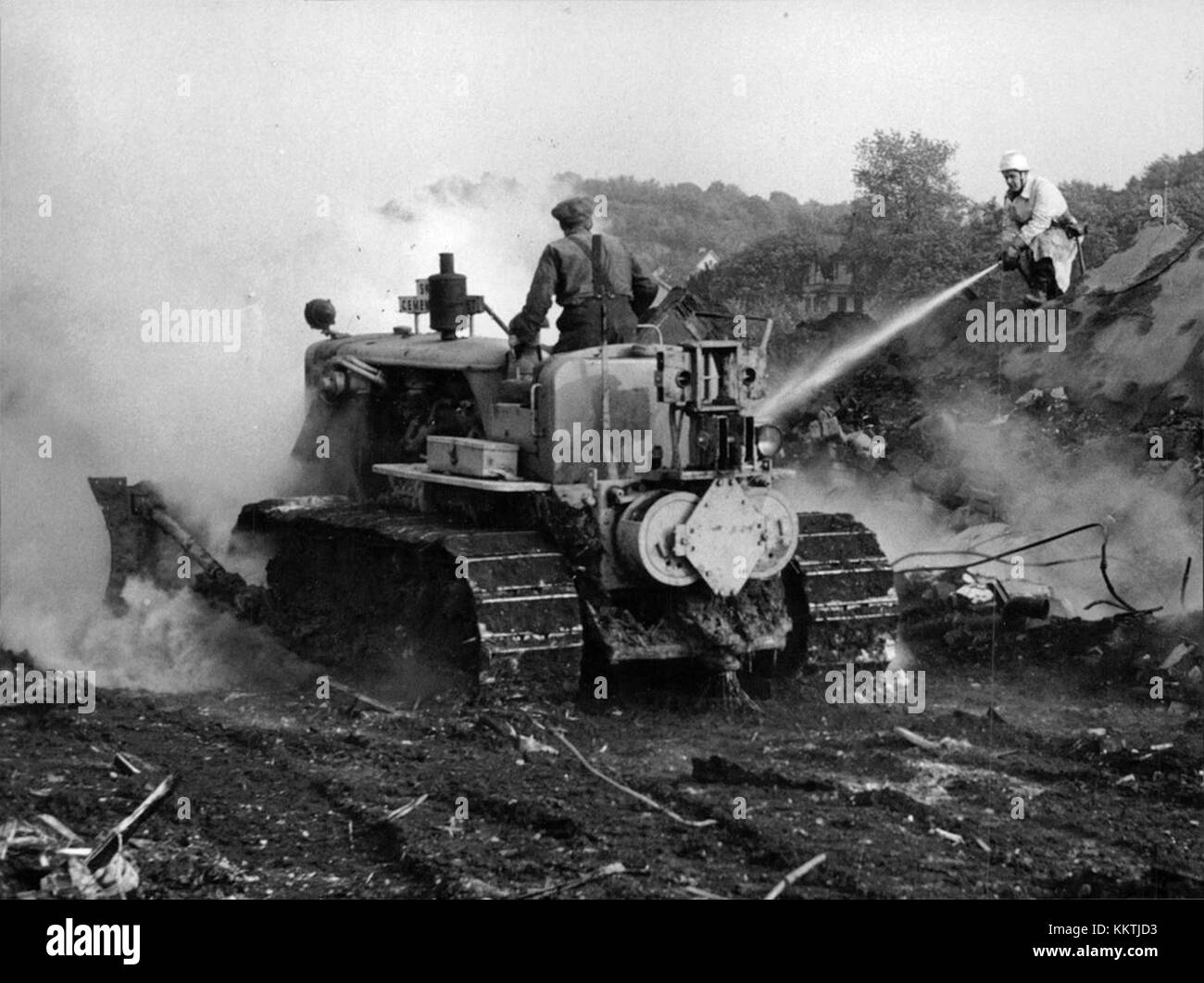Clearing work in Surte, Sweden, involved the preparation of a new road ...