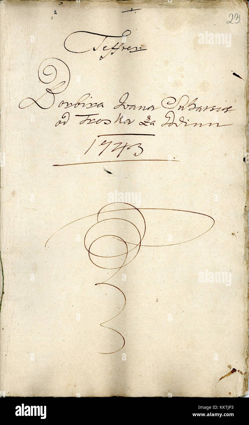 This is a historical document reference from the IASu archives, dating back to 1743. It ...