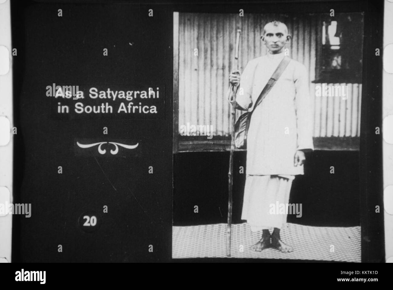 This portrayal of Mahatma Gandhi as a satyagrahi reflects his ...