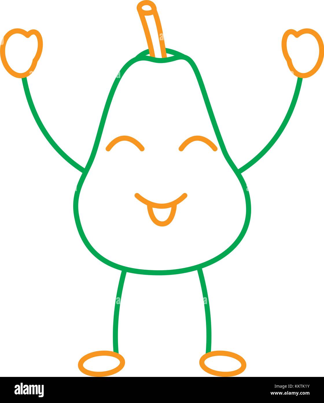 kawaii fruit pear character cartoon image Stock Vector Image & Art - Alamy
