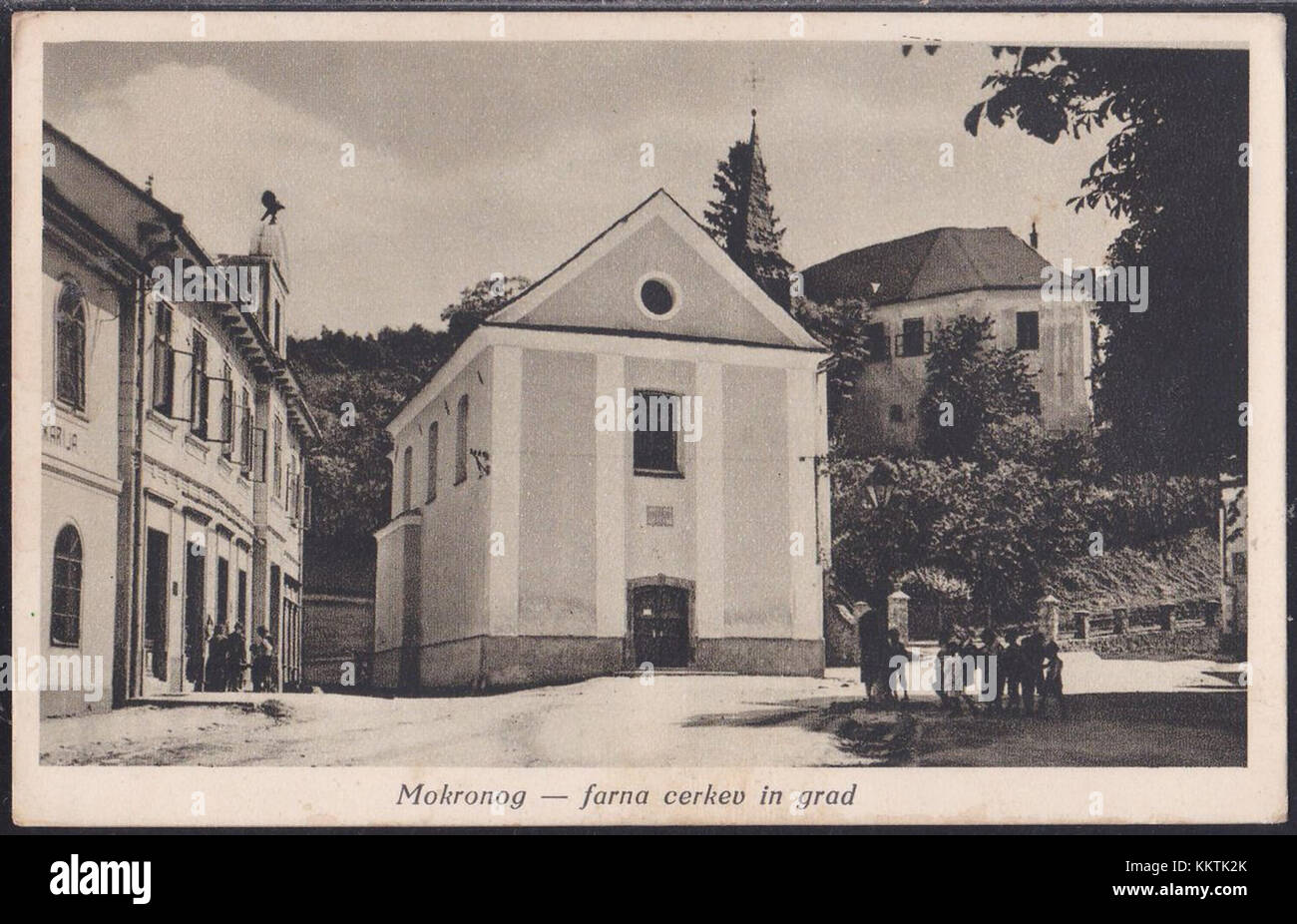 This vintage postcard from Mokronog, dated around 1925, offers a ...