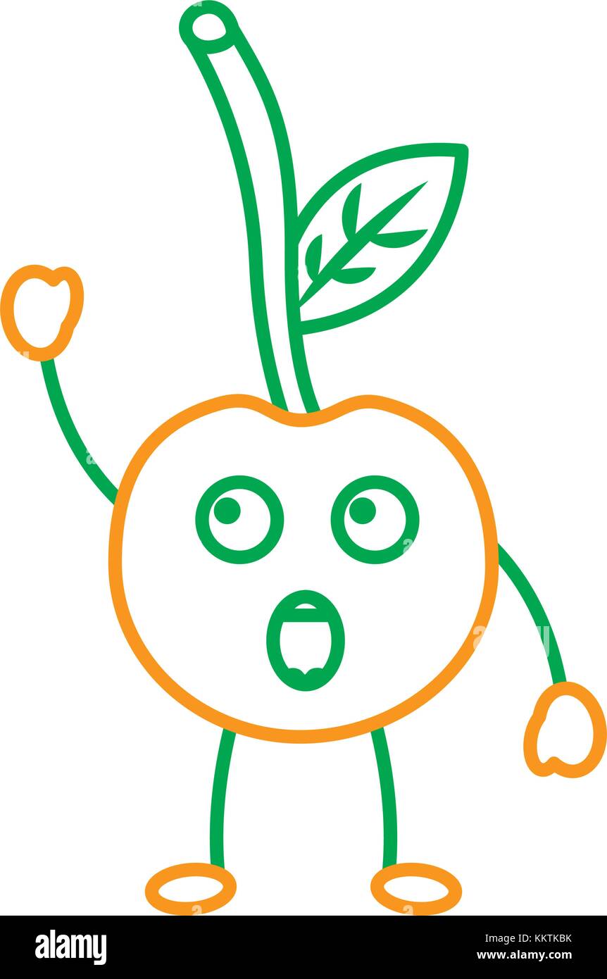 cherry yelling talking fruit kawaii icon image watermelon happy fruit ...