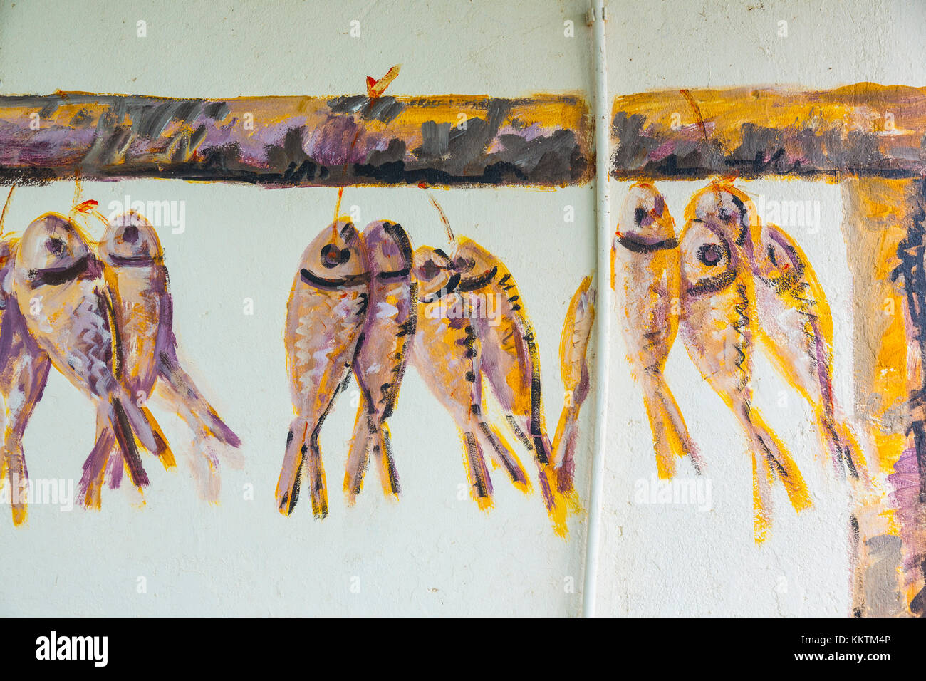 Bokkom painting, Velddrif Village, Berg River, West Coast Peninsula ...