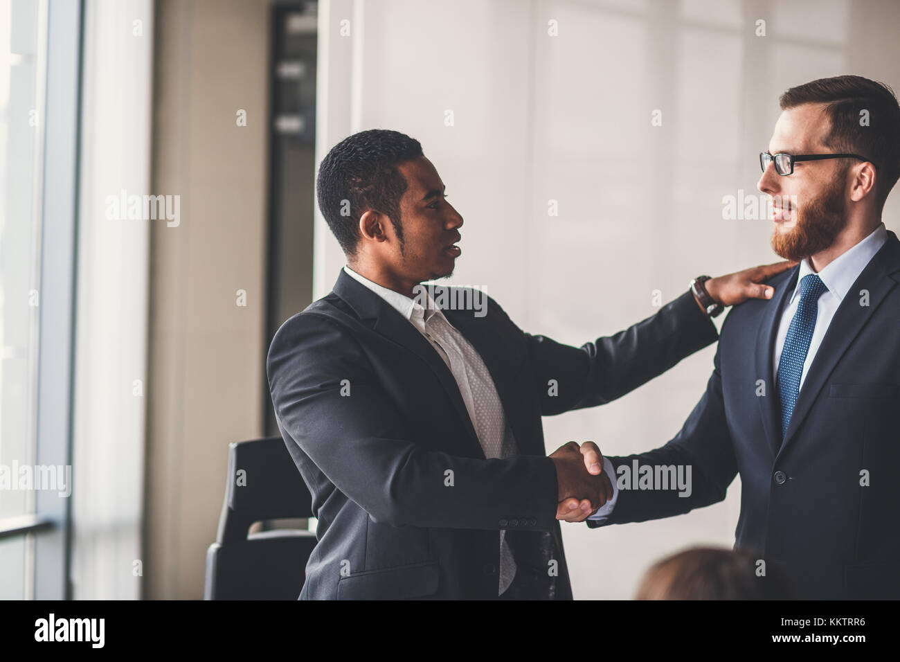 Business People Handshake Greeting Deal Concept Stock Photo - Alamy