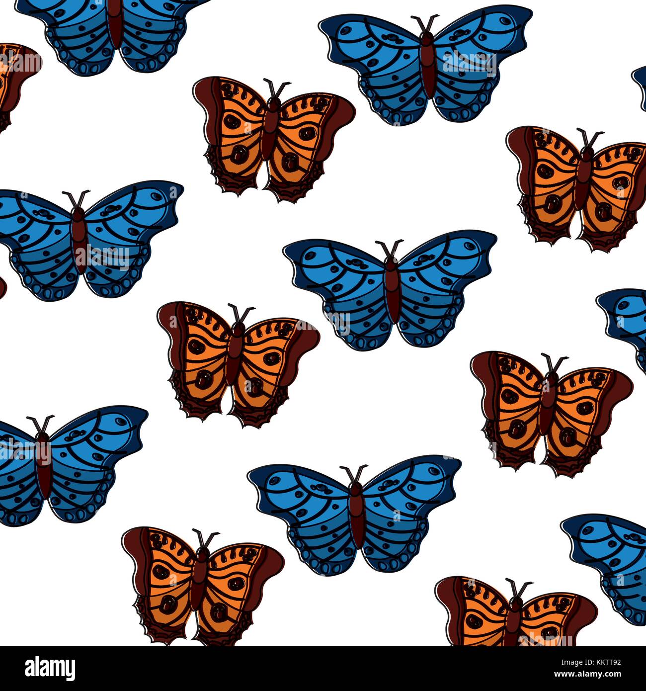 butterflies insect bug pattern image Stock Vector Image & Art - Alamy