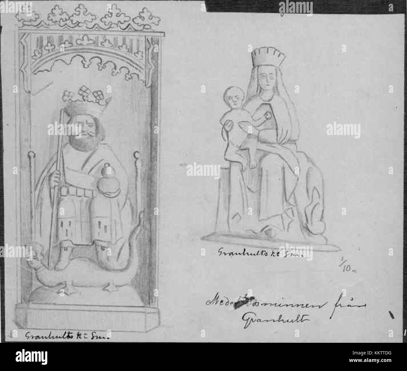 Medieval christian church stands Black and White Stock Photos & Images ...