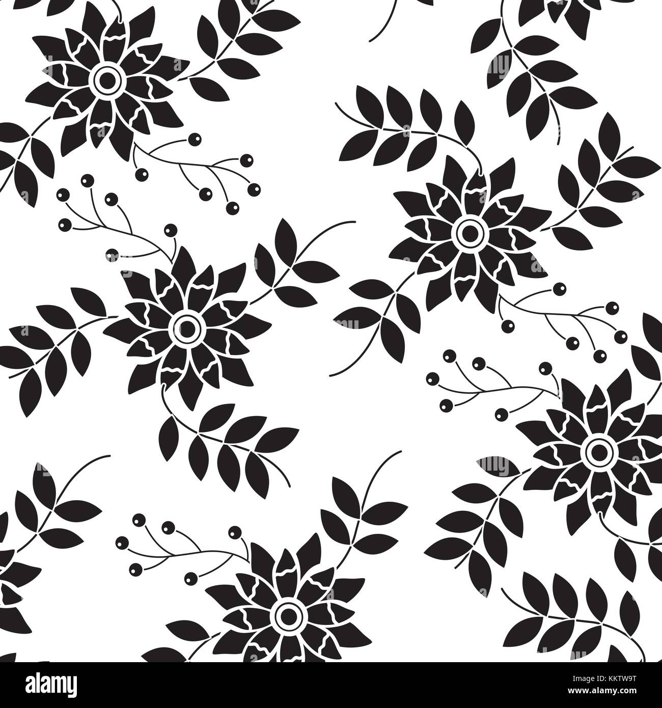 ornamental flower print pattern image Stock Vector Image & Art - Alamy