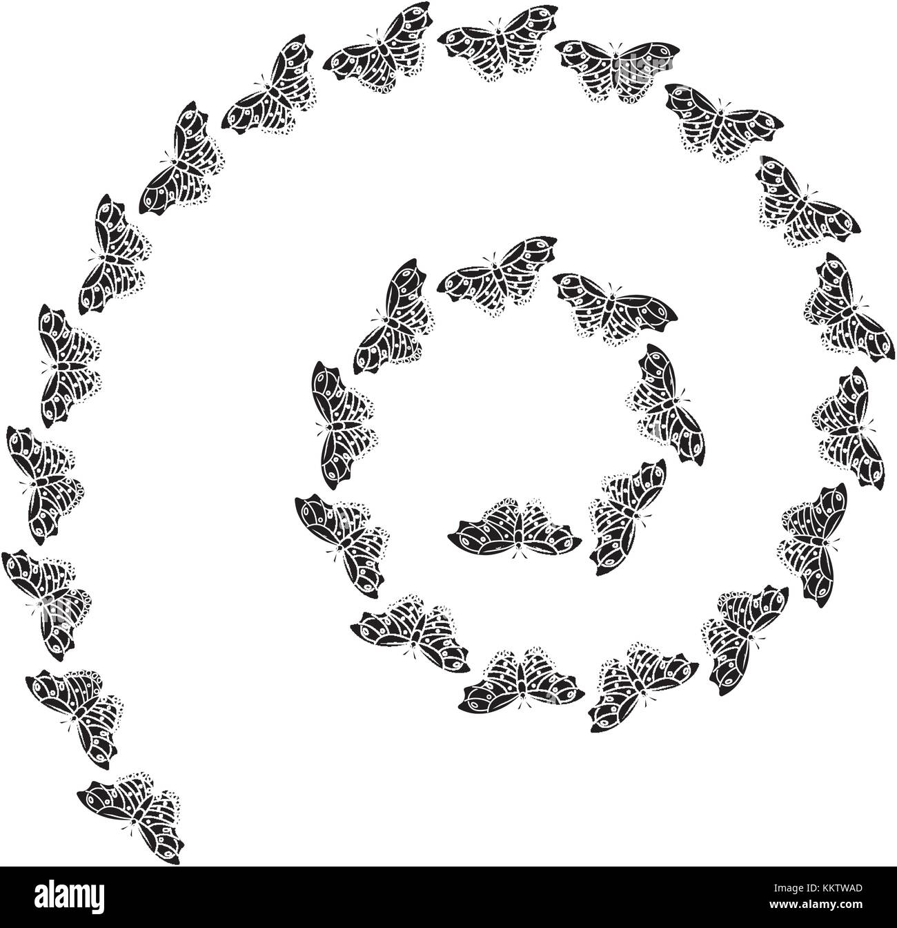 butterflies spiral insect bug icon image Stock Vector Image & Art - Alamy