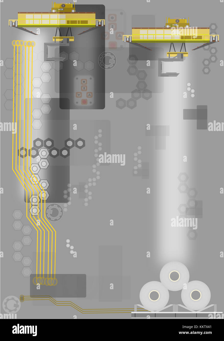 Abstract Industrial background scene Stock Photo - Alamy