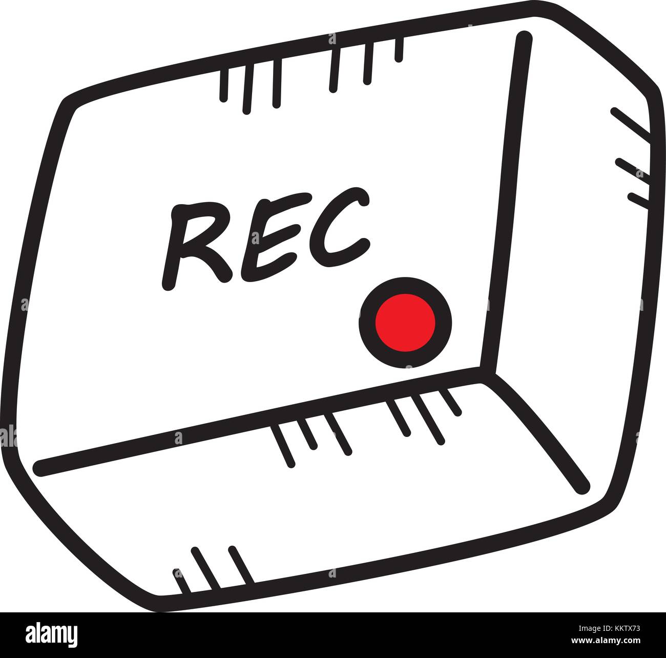multimedia media button icon doodle sketch cartoon vector Stock Vector ...