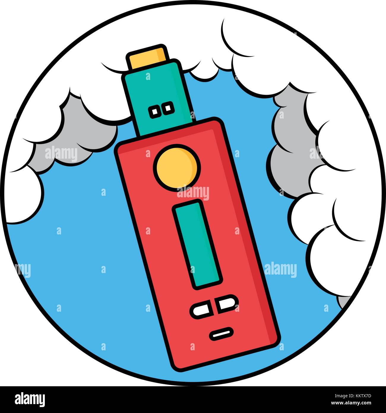 retro vaporizer electric cigarette vapor mod - vape life vector Stock ...