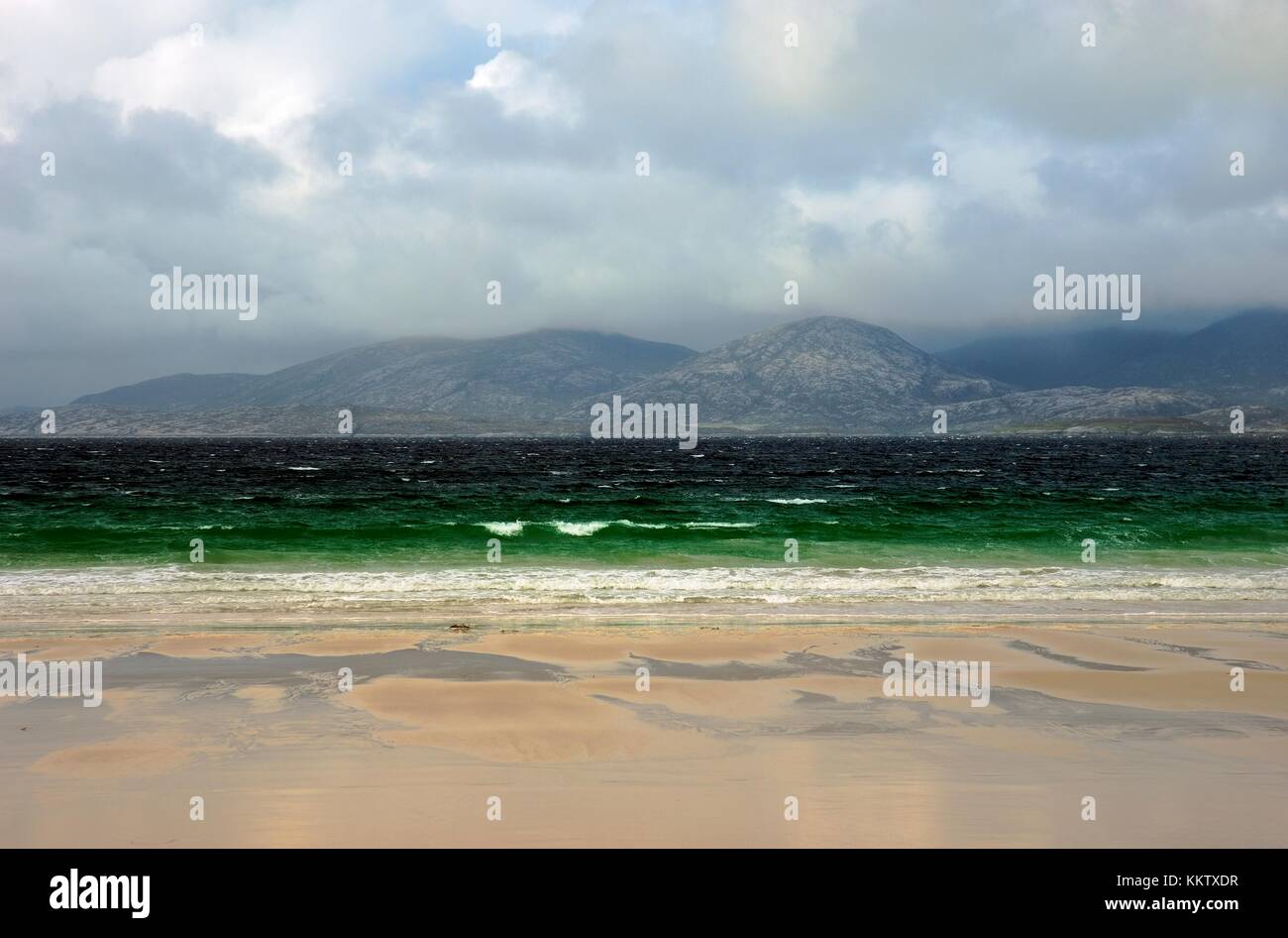 Island of Taransay in the Outer Hebrides seen across the Sound of ...