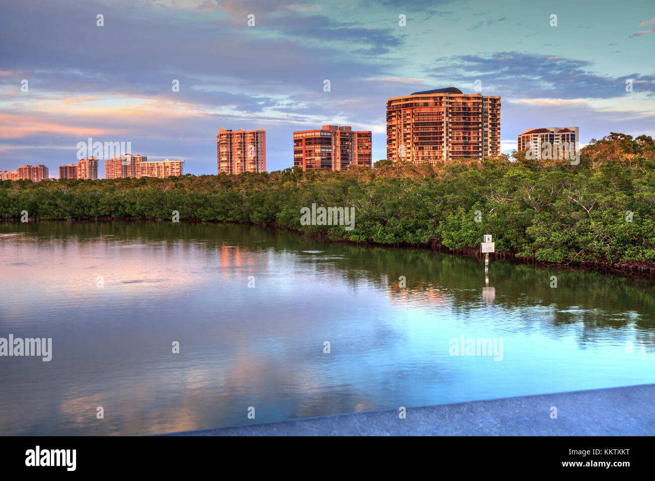 Clam Pass river that travels through the marsh estuary that leads down ...