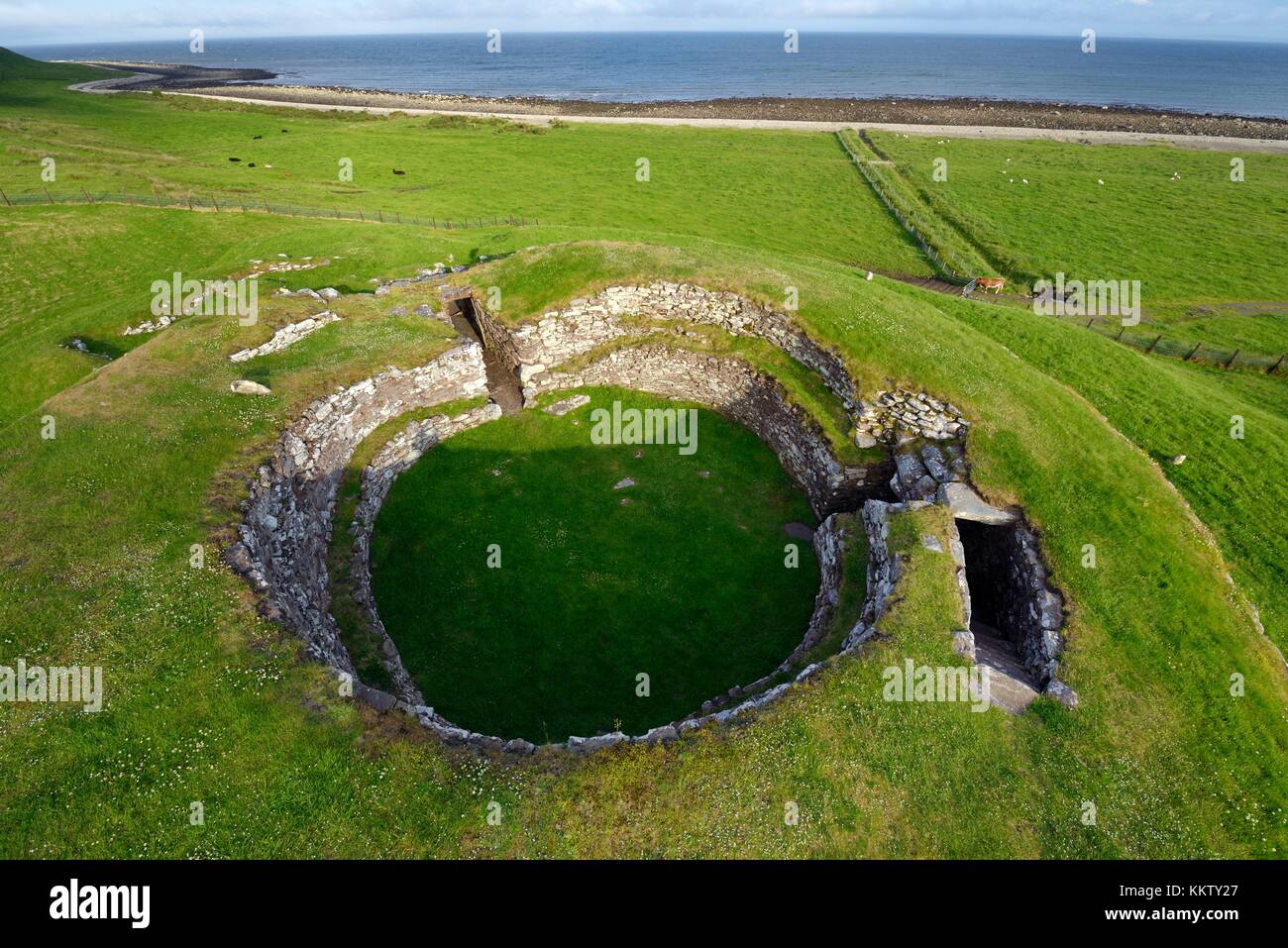 Carn Liath broch 2000 years fortified homestead on North Sea coast near ...